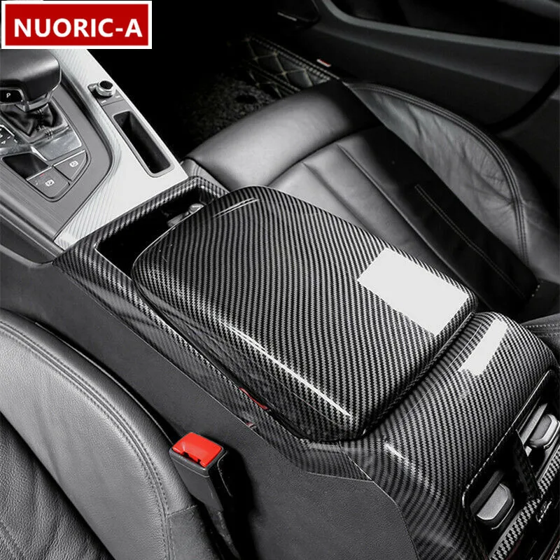 Carbon-Fiber-Color-Center-Console-Armrest-Storage-Box-Protection-Cover ...
