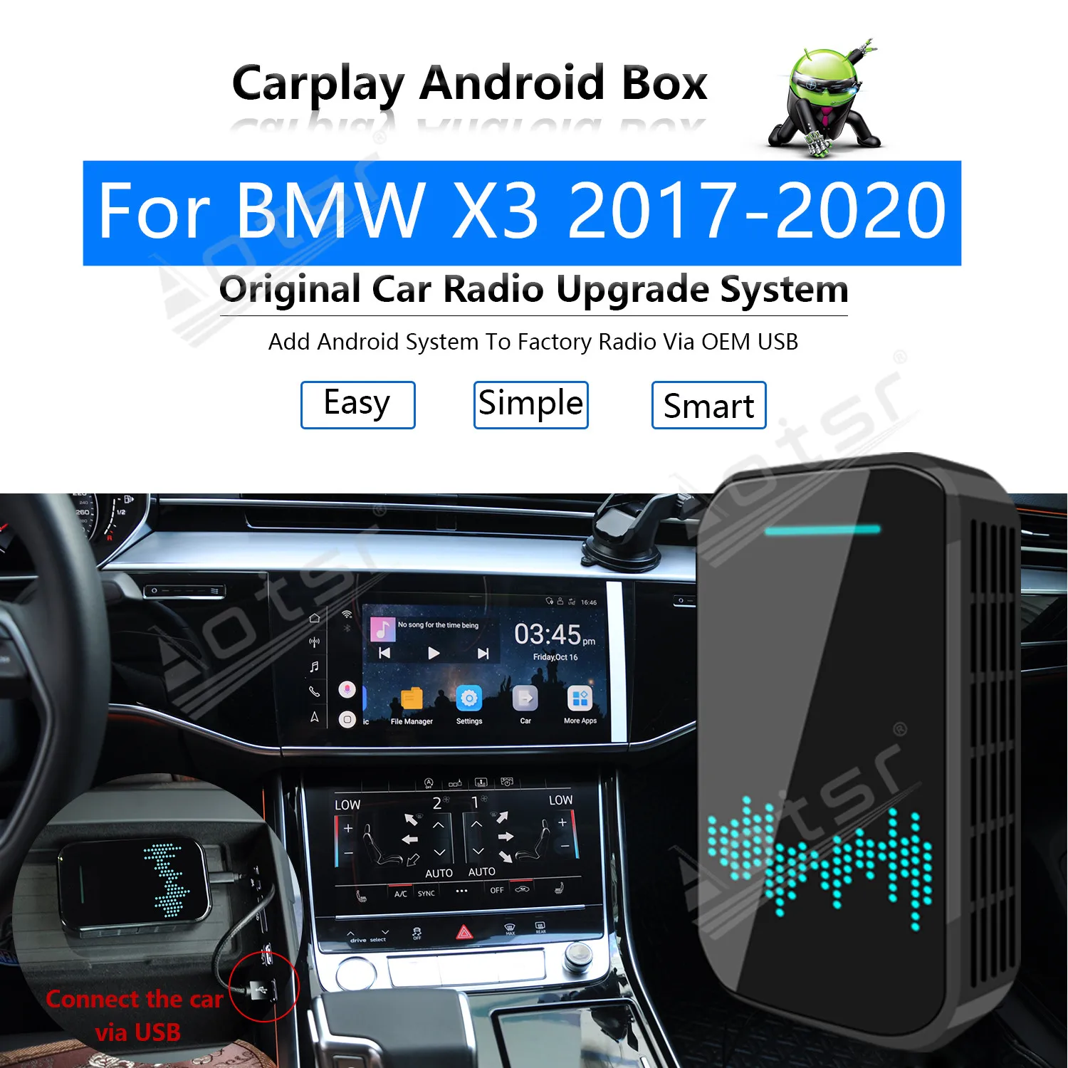 Car-Radio-Carplay-Android-Ai-Box-For-BMW-X3-2017-2020-Multimedia-Player ...