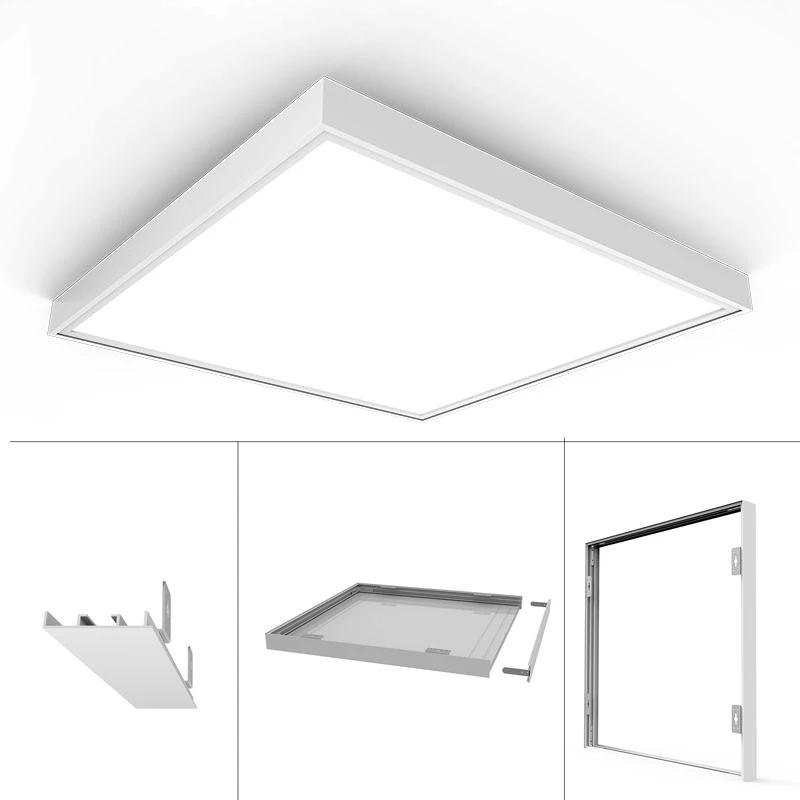 New Update Aluminum Surface Mounting Led Panel Frame For All 300x300 600x600 620x620mm Ceiling ...