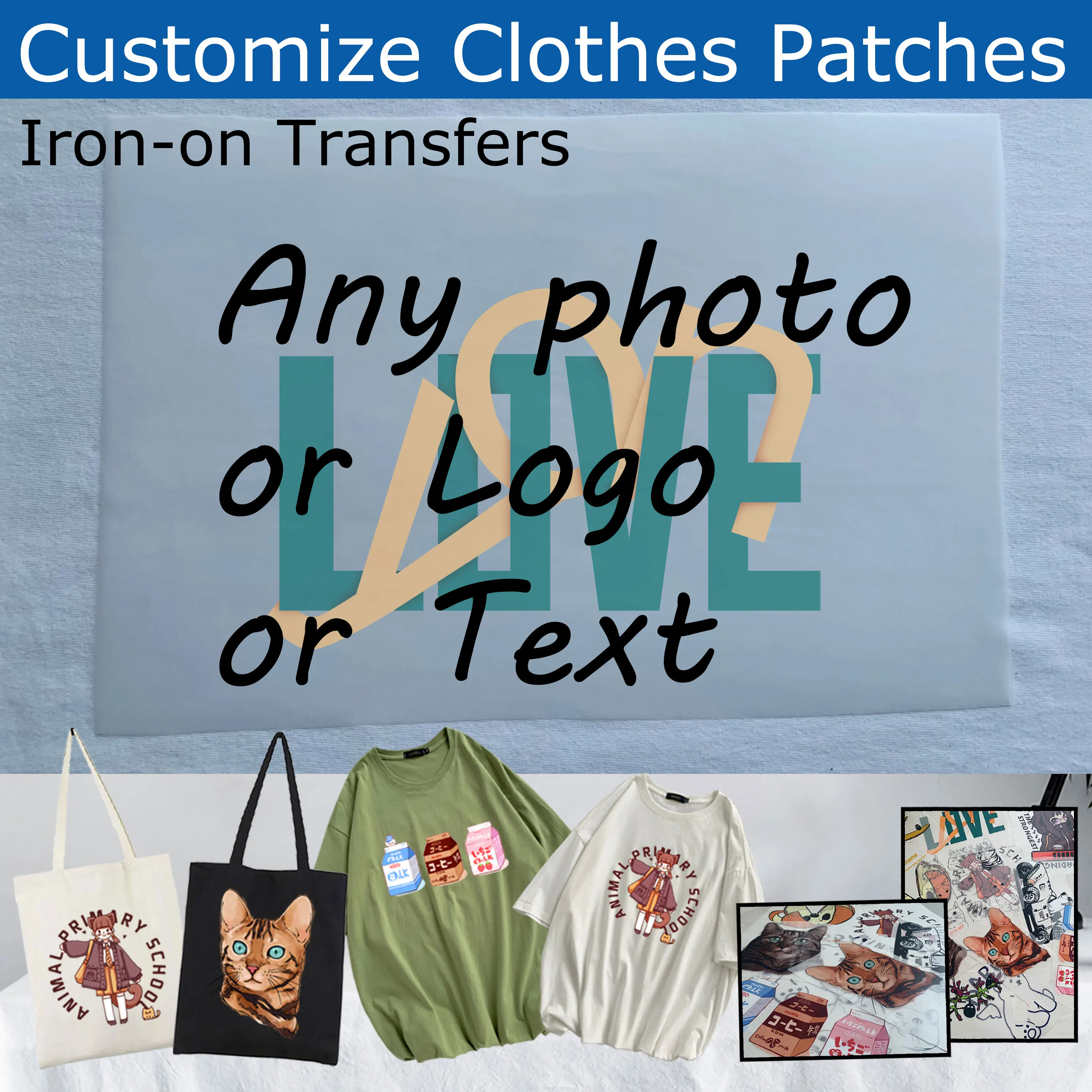 Custom Iron on stickers Patches for Clothing Ironing sticker Heat ...