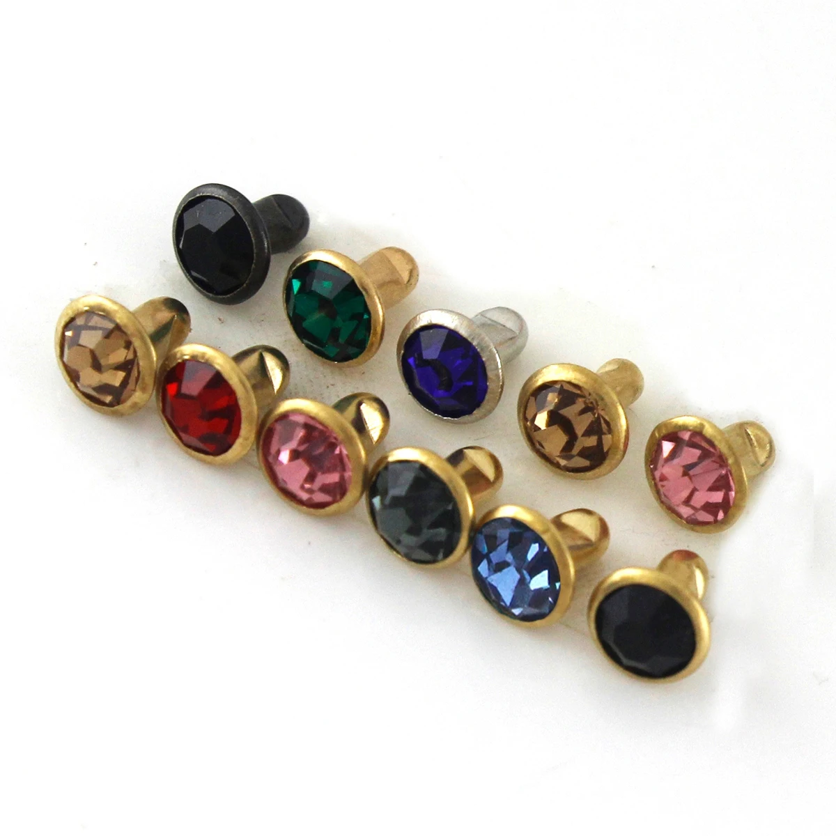100-Sets-6mm-Multi-color-Rhinestone-Rivets-Synthetic-Crystal-Studs-Bag ...