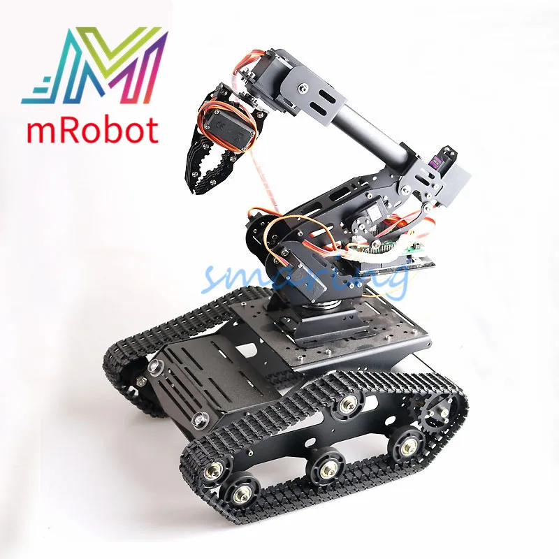 Robot de Metal con Control Wifi/Bluetooth/Mango, brazo robótico de 8 ejes con pinza + Kit de ...
