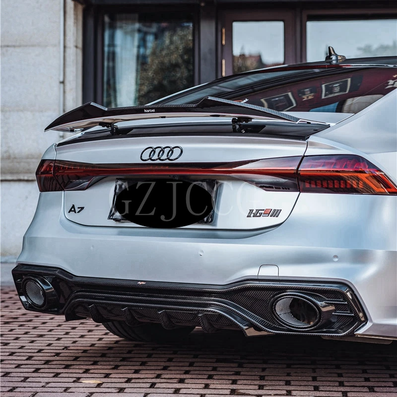 Carbon-Fiber-CAR-REAR-WING-TRUNK-LIP-SPOILER-FOR-AUDI-A7-S7-RS7-C8 ...
