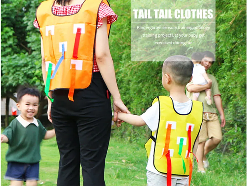 5 queues orange - Ceinture de gilet attrape-queue pour enfants ...
