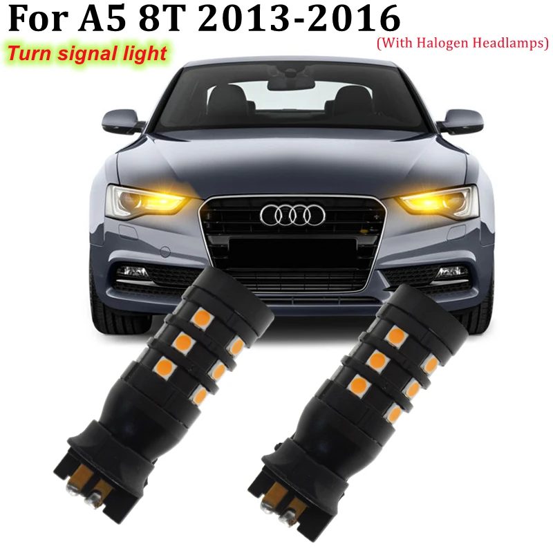2PC LED Front Turn Signal Lights For Audi A5 8T S5 RS5 2013 2016 Error ...