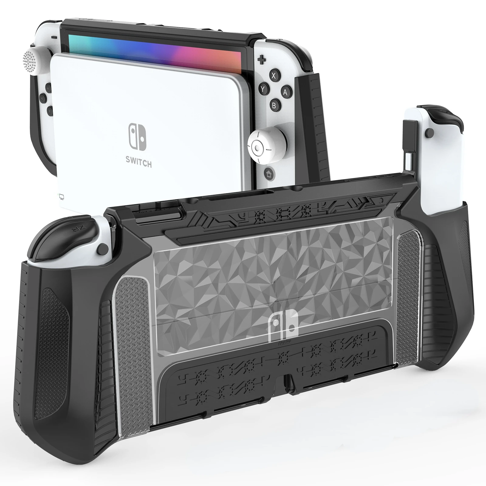 Heystop Dockable Case For Switch Oled Model, Tpu & Pc Protective Case ...