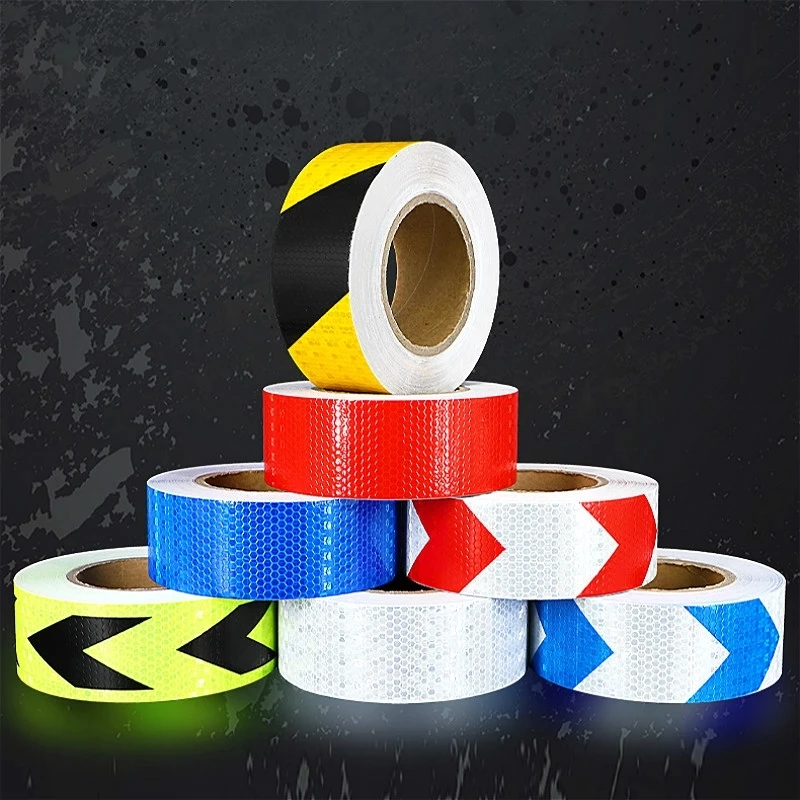 Reflective Arrow Sticker Rim Luminous Warning Tape Bike Reflector ...