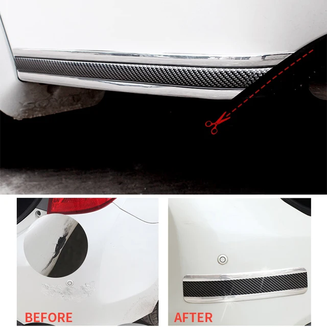 Auto Bumper Strip Car Sticker Carbon Fiber Film High Glossy Wrap Film ...