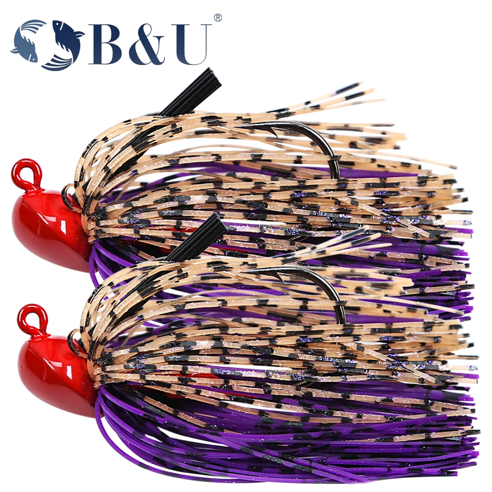 B&&U Rubber Flipping Jig Vertical line tie Fishing Lures Pesca ...