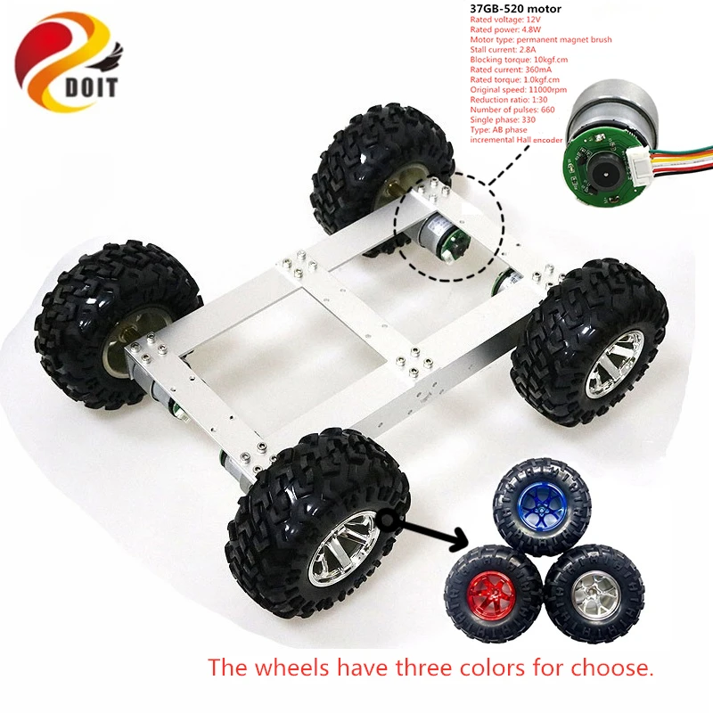 C4-4WD-Smart-Car-Chassis-with-Control-Kit-and-4pcs-DC-Drive-Mobile ...