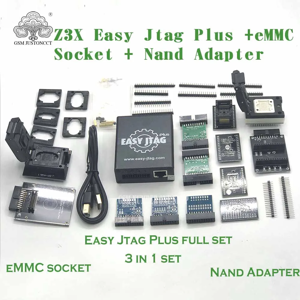 Juego completo de caja Easy Jtag plus, caja Easy Jtag plus, enchufe ...