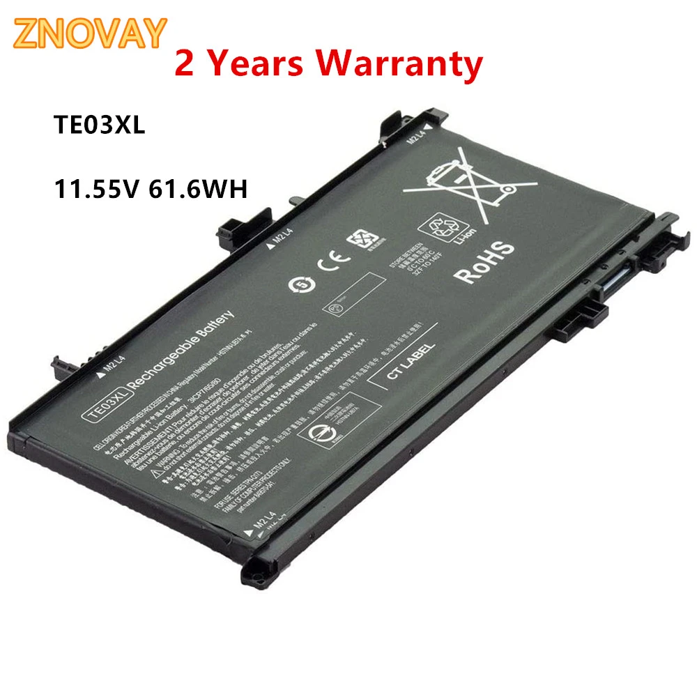 Te03xl 11.55v 61.6wh Laptop Battery For Hp Omen Tpn-q173 Hstnn-ub7a 15 ...