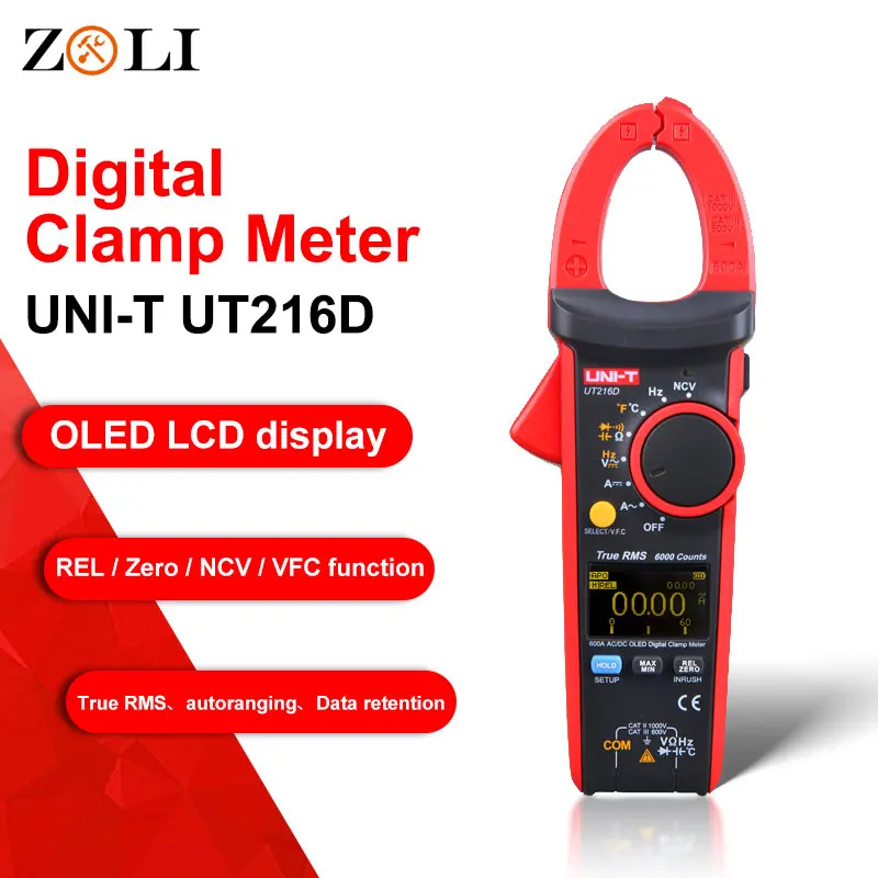 Digital Oled Display Of True Effective Value (rms) Clamp Meter Ac / Dc ...