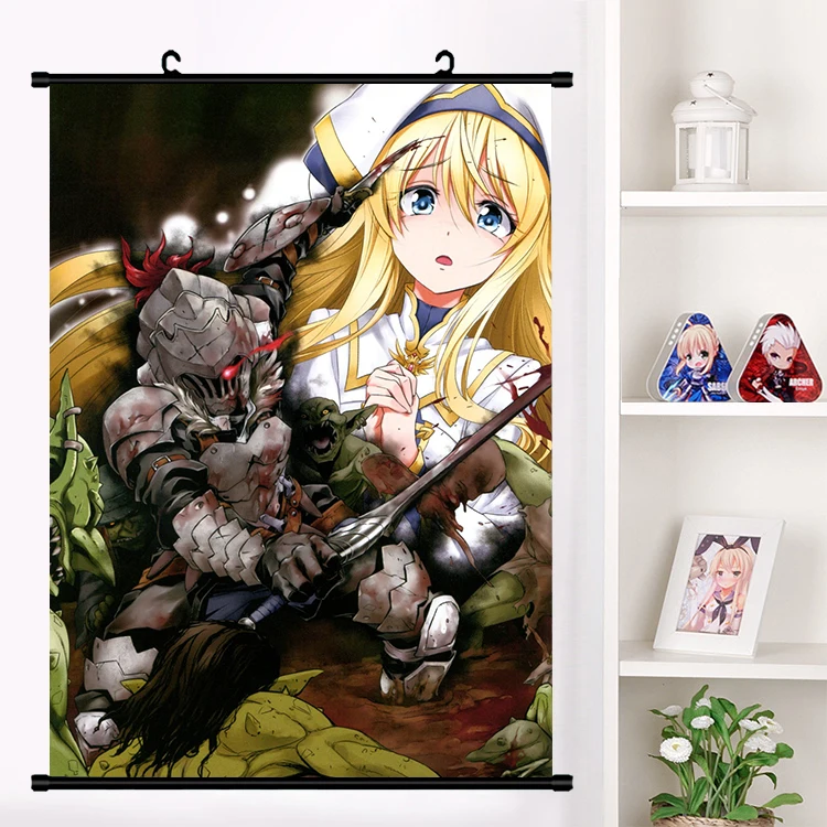 Anime Goblin Slayer Sword Maiden Cosplay Wall Scroll Cartoon Mural ...