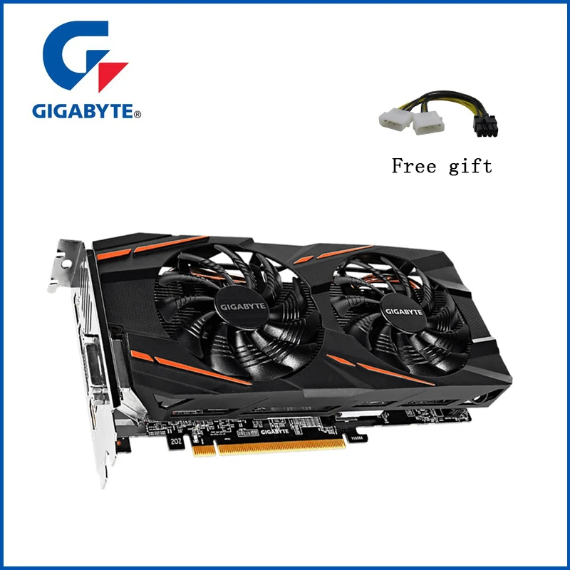 GIGABYTE RX 580 4GB Oyun Grafik HDMI PCI E ekran Kartı GPU Radeon AMD ...