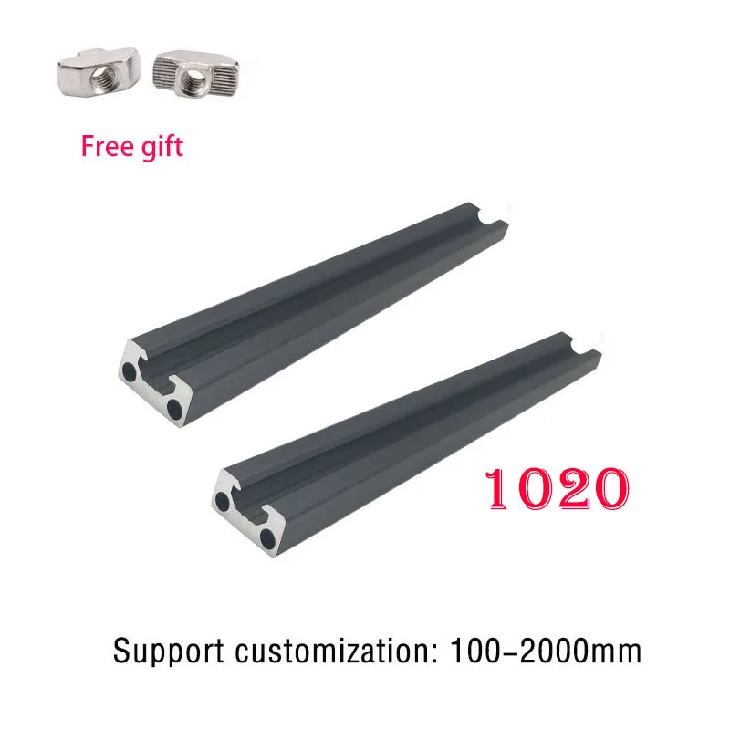 2pcs 1020 V-Slot Black Aluminum Profile Anodized Linear Guides ...