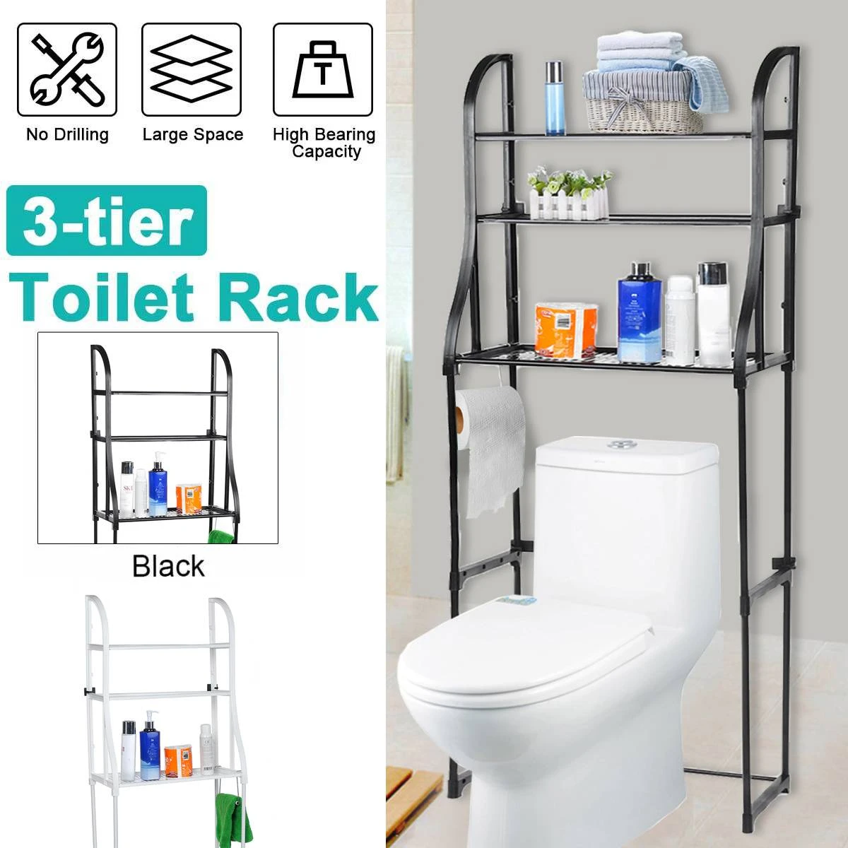 3 Tier Bathroom Storage Rack – Rispa