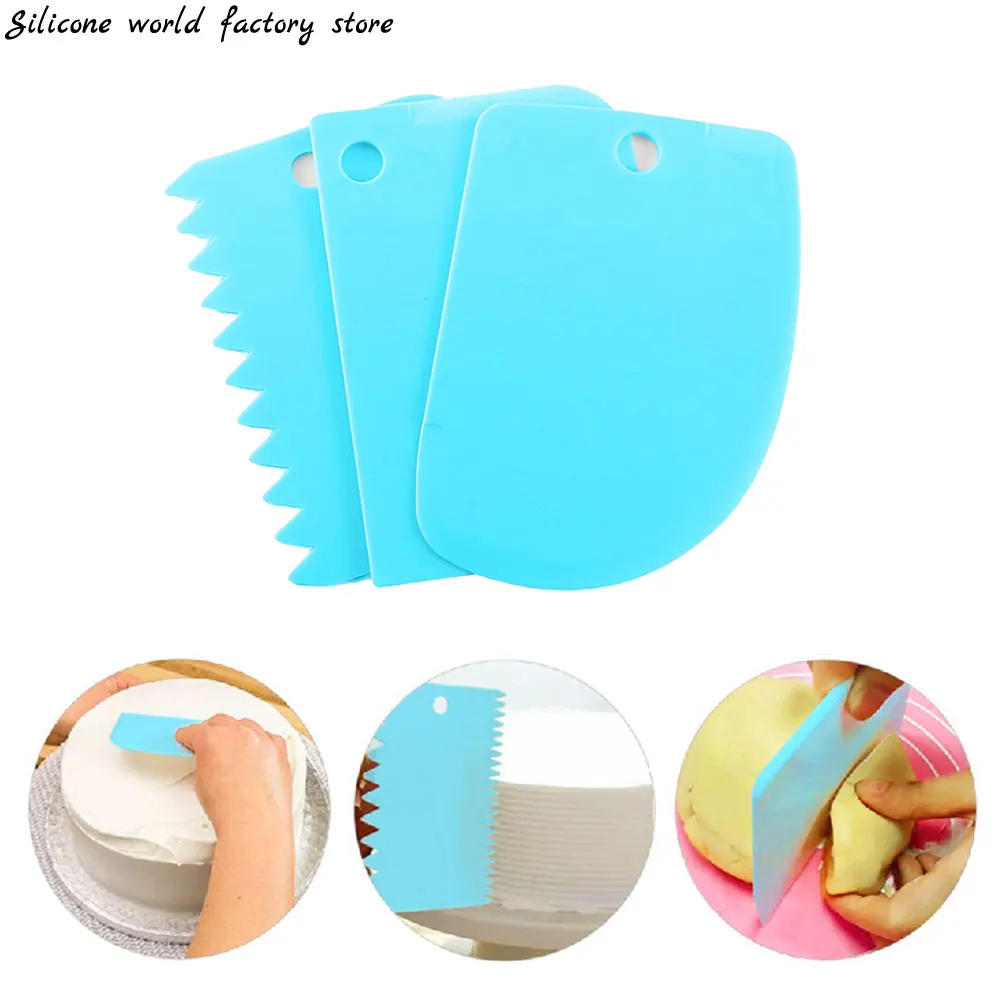 Silicone-world-3PCS-Set-Dough-Cake-Cutter-Slicer-Spatula-for-Cake-Cream ...