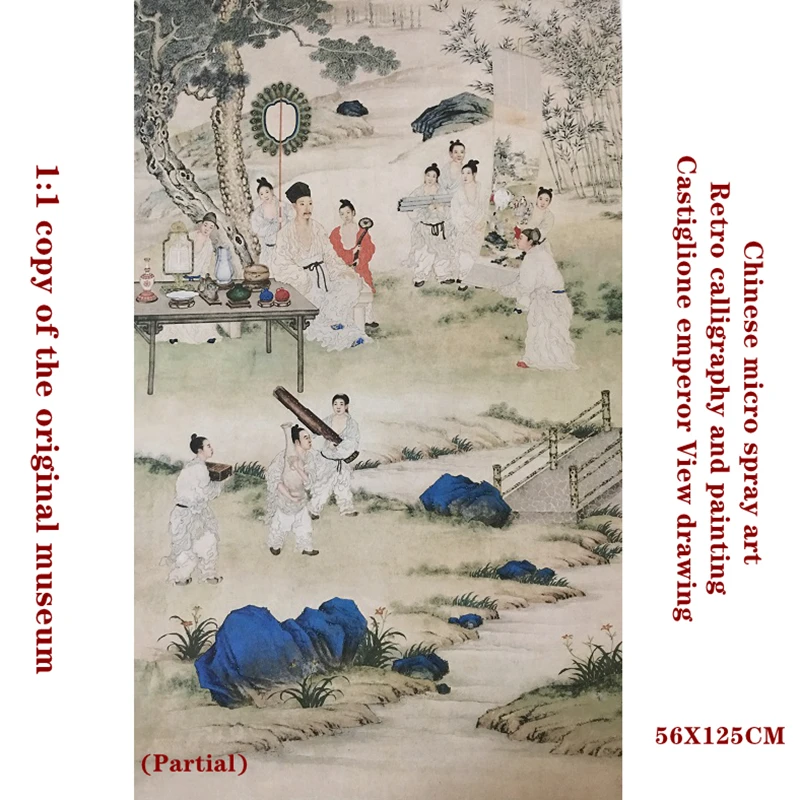 Frameless-the-Qing-dynasty-Lang-shining-Hongli-view-painting-Works-of ...