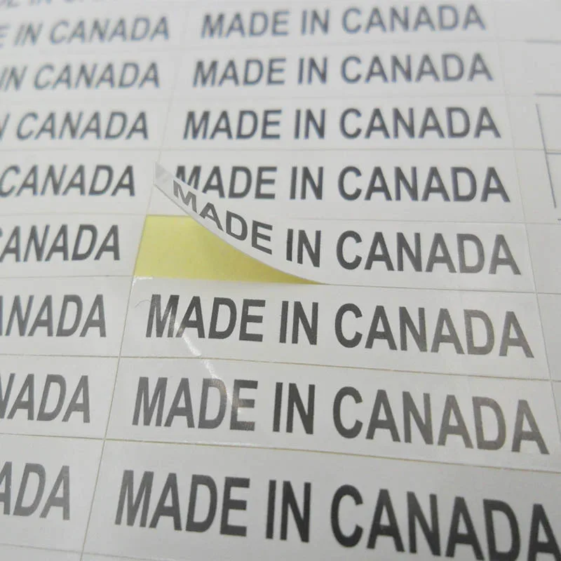 Country Of Origin Sticker Made In Canada 1000pcs 6x28mm White Label ...