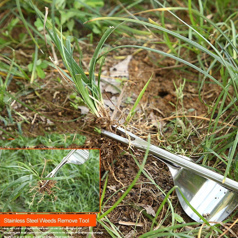 Stainless-Steel-Garden-Weeder-Dig-potherb-Hand-Tool-Gardening-Weeder ...