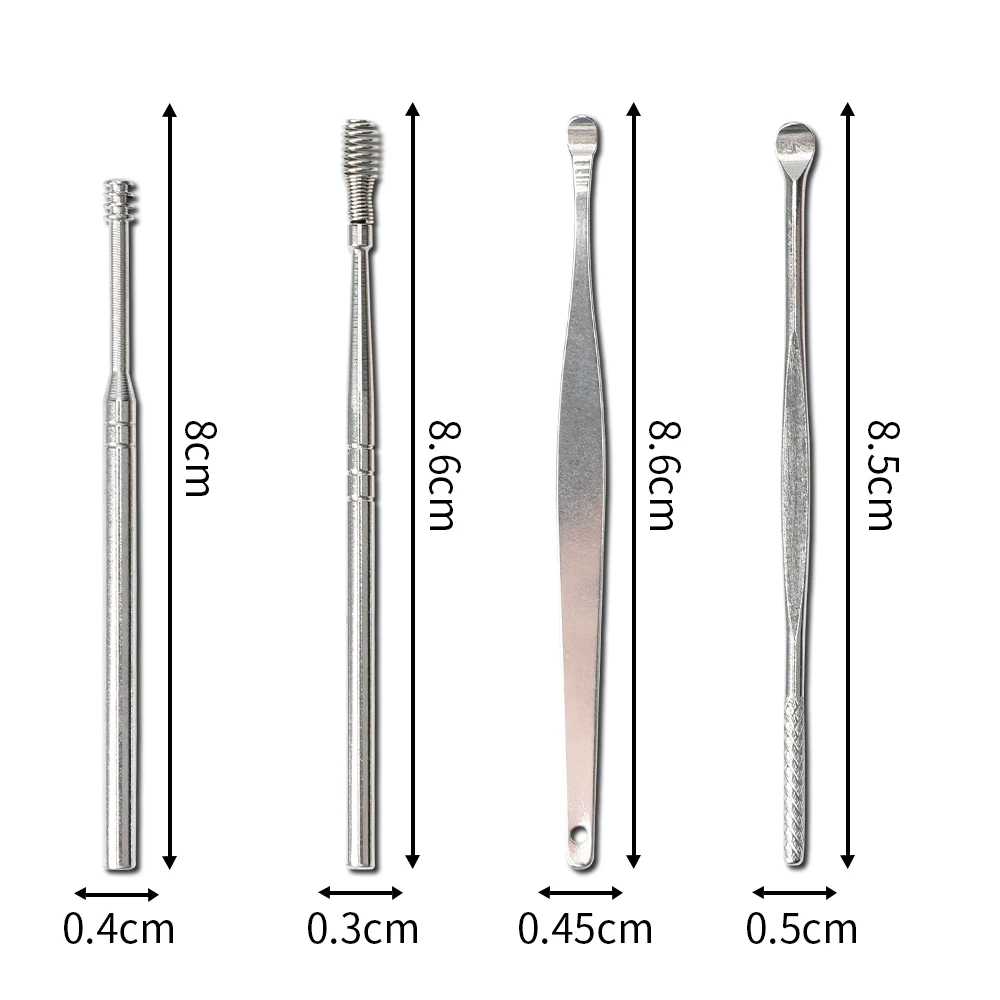 KIT ANTI-CERUMEN,Pink--Nettoyeur'oreilles, 6 pièces, dissolvant de ...