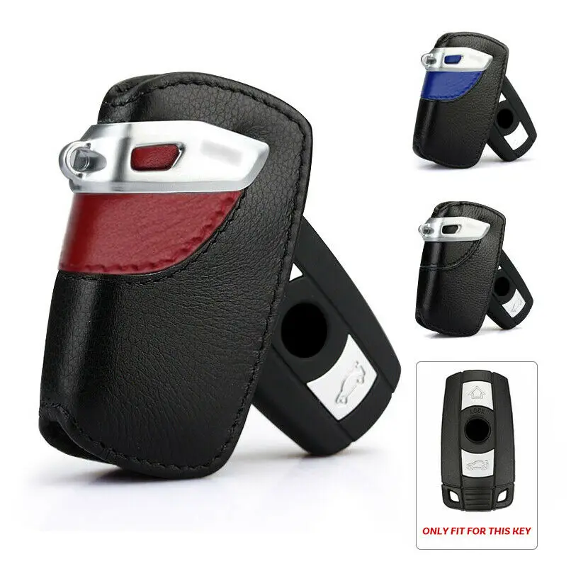 Genuine Leather Car Key Cases Key Holder Cover For Bmw E90 E60 E70 E87 ...