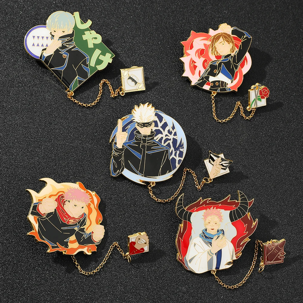 Anime Jujutsu Kaisen Pin Itadori Yuji Gojo Satoru Inumaki Toge Ryomen ...