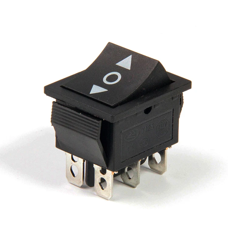 ON-OFF-ON Momentary DPDT Rocker Switch 3 Position 6 Pin Power Switch 6A ...