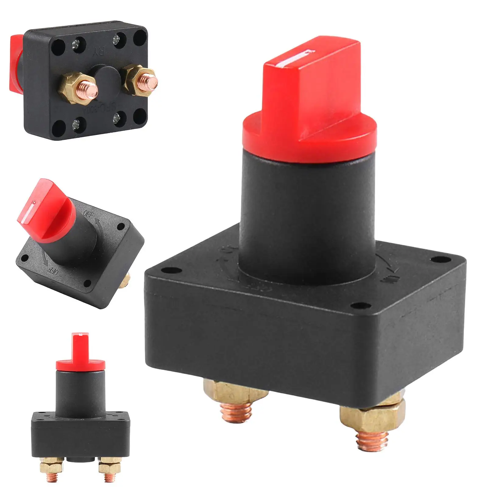 1pc 12v 100a 차량용 범용 배터리 분리 로터리 차단 전원 스위치 Rv 보트 요트에 적용 된 빌지 펌프자동차 스위치 및