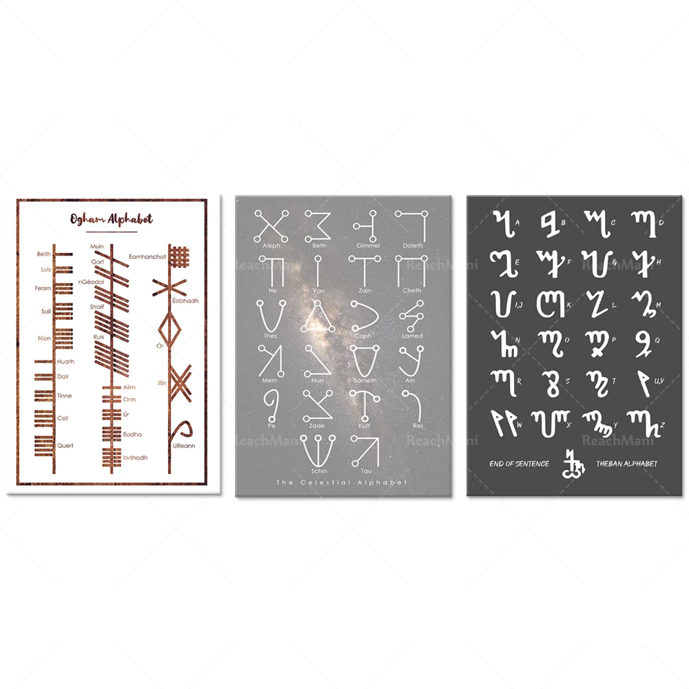 Theban Alphabet Tattoos