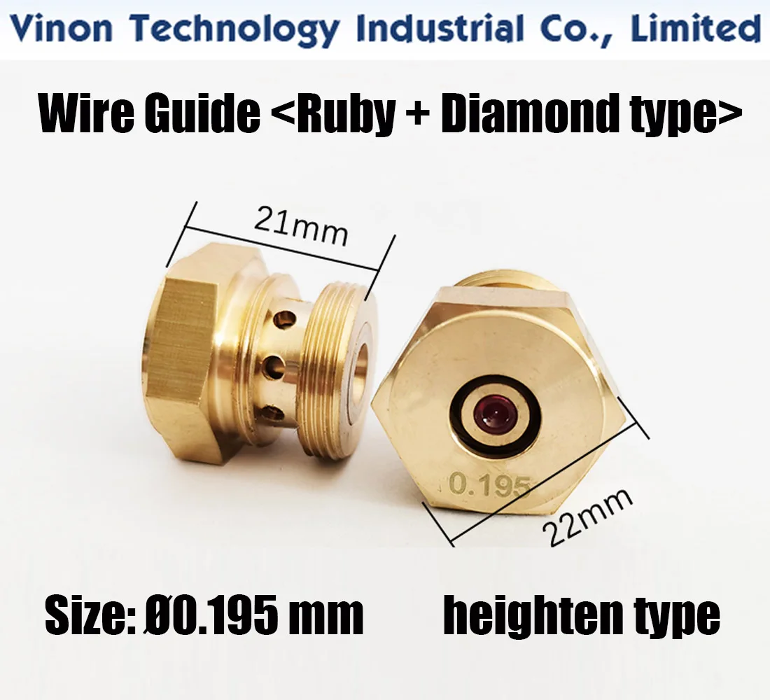 Ø0.195mm EDM Parts Molybdenum Ruby Guide Heighten type D22x21Hmm (Ruby ...