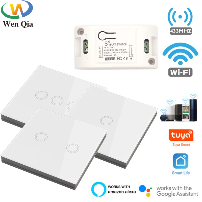 Wifi-Tuya-Smart-Life-Switch-220v-433mhz-Wireless-Touch-Wall-Panel-Voice ...