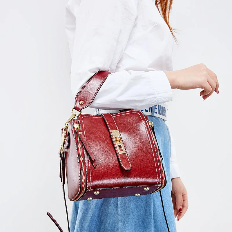 Summer Leather Bag 2020 New Style Leather Casual Simple Shoulder ...