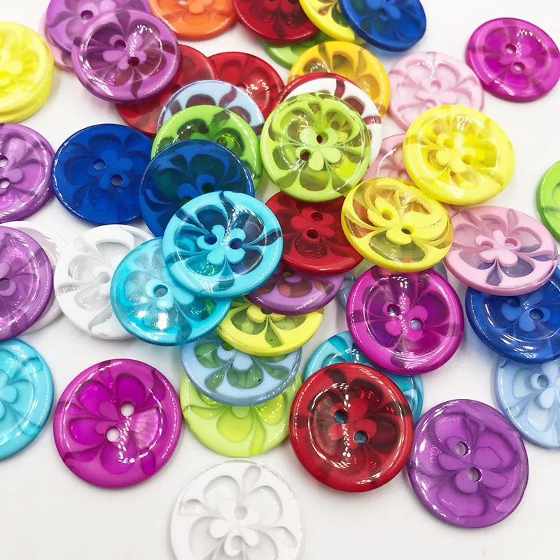50Pcs-22MM-Mix-color-plastic-buttons-children-s-apparel-supplies-sewing ...