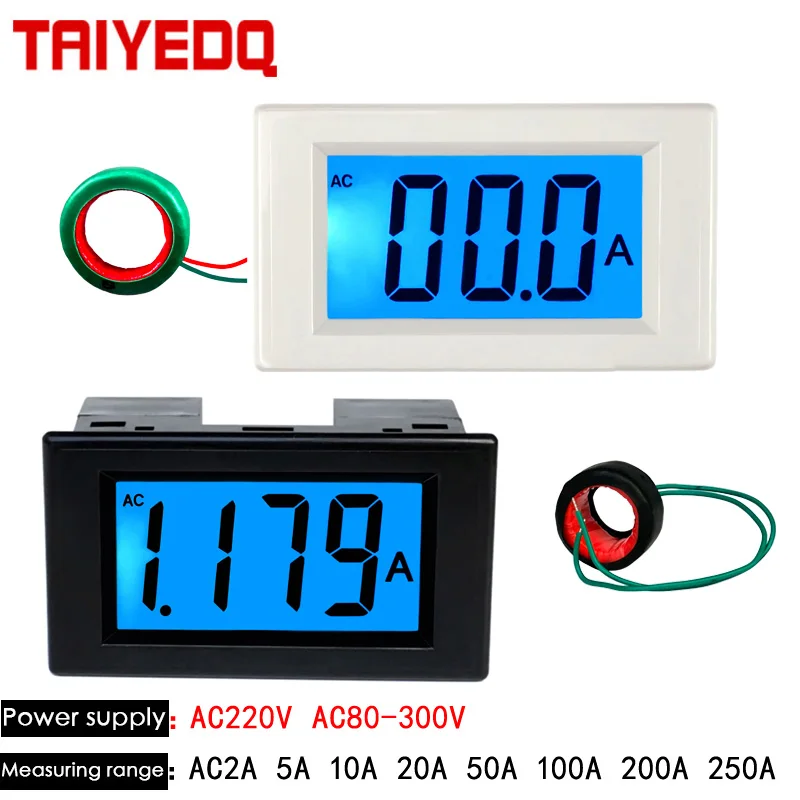 Ammeter-digital-display-AC-220V380V-current-20A-50A-100A-200A-detection ...