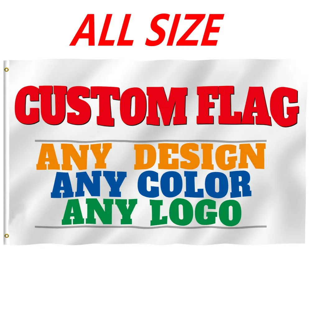 Custom Flags Banner 3x5Ft Graphic Custom Design Polyester Printed Flag ...