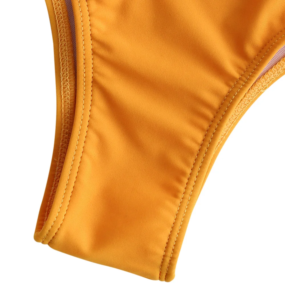 ZAFUL Bikini Flower Braided Lace Up Sexy Bikini Set Spaghetti Straps ...