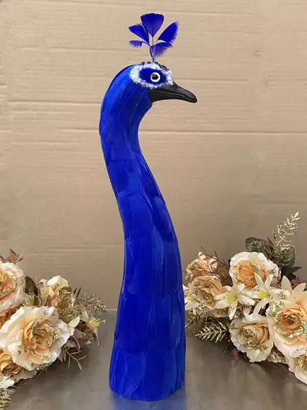 new-simulation-blue-peacock-head-model-foam-feather-real-life-peacock ...