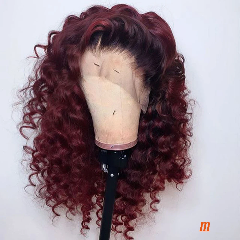 Ombre-99J-Burgundy-360-Frontal-Red-Deep-Wave-13x6-Lace-Front-Human-Hair ...