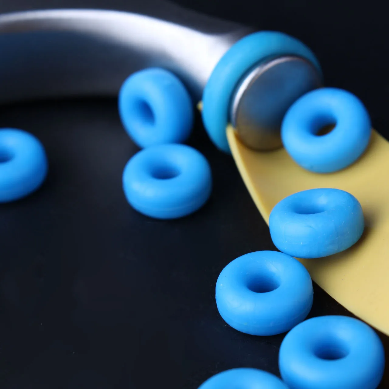 60pcs-Rubber-Ring-Flat-Rubber-Band-Fixation-Free-Tie-Fast-Round-head ...