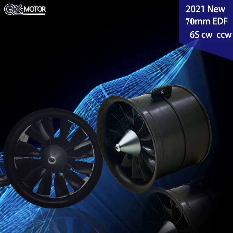 QX-Motor 3027 70mm EDF12-Blade Multi-Blade Fan Brushless Motor cw ccw ...