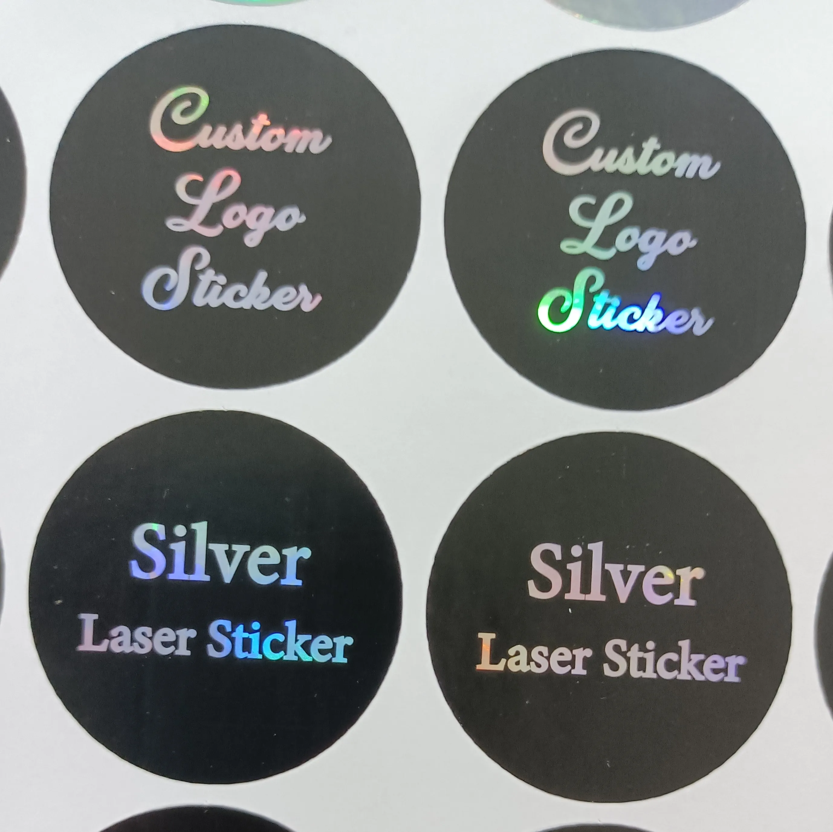 100pcs-Custom-Gold-and-Silver-Laser-Material-Stickers-Customized-Logo ...