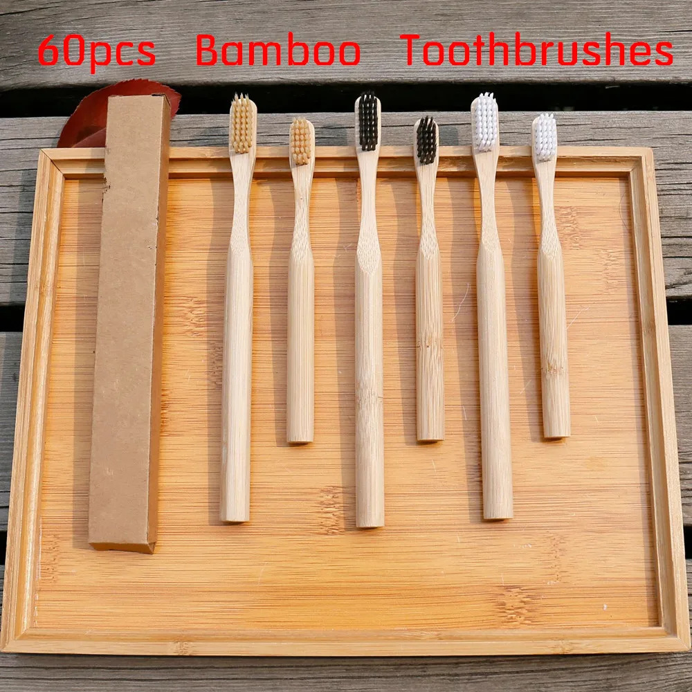 New-Bamboo-Toothbrush-for-Children-Adult-Bambus-Toothbrushes-100 ...