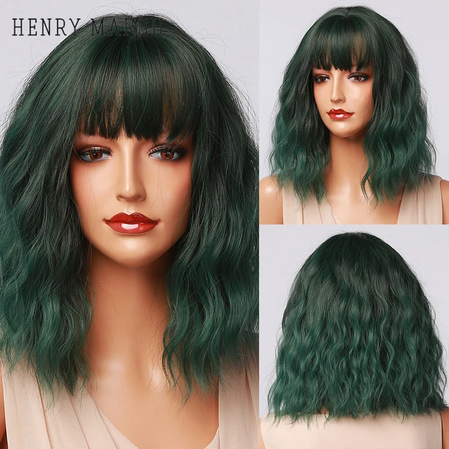 Long Straight Dark Green Cosplay Wig NS284
