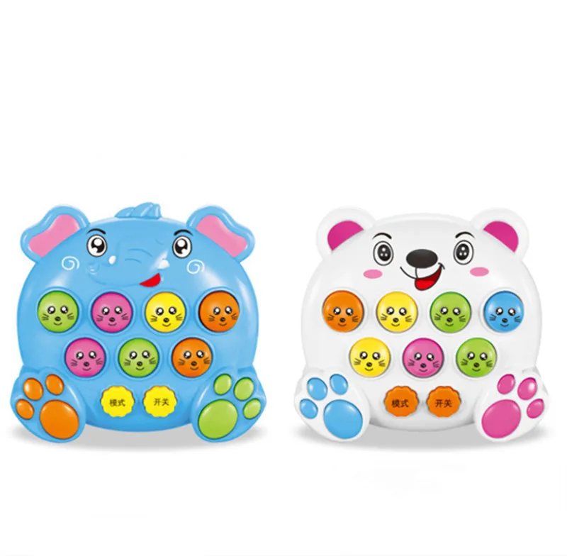 Baby Kids Plastic Music Toys Play Knock Hit Hamster Insect Game Playing ...