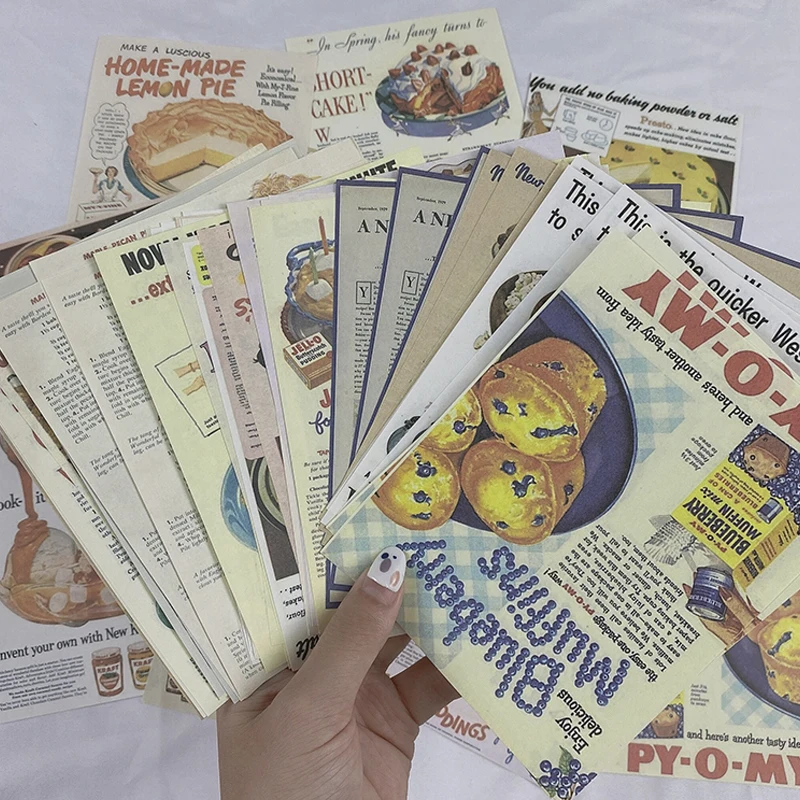 50 pcs INS Snack snacks Cake Gourmet Shop series Decorative Note paper ...