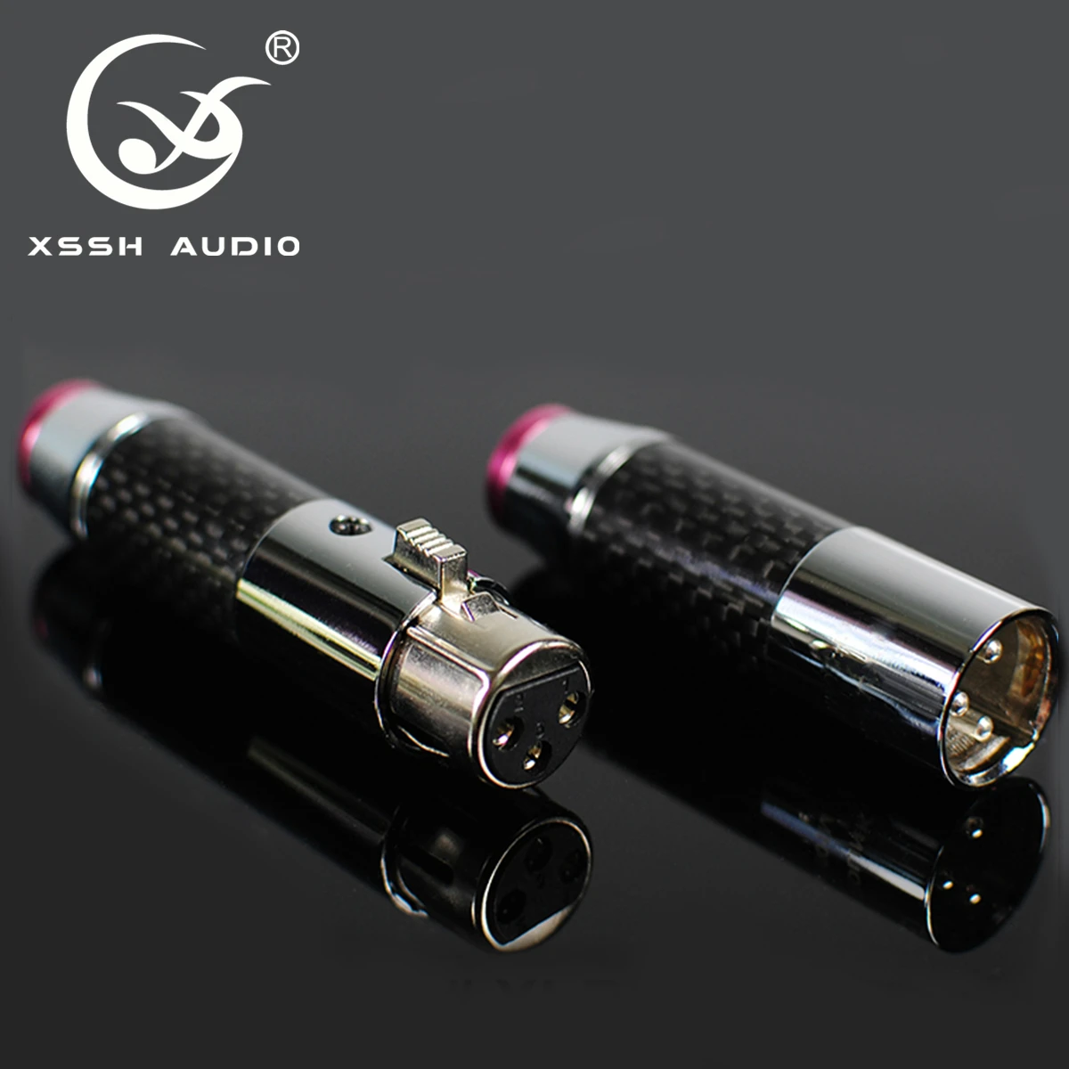 XLR Plug Jack XSSH HIFI Audio Black Carbon Fiber Tellurium Copper ...