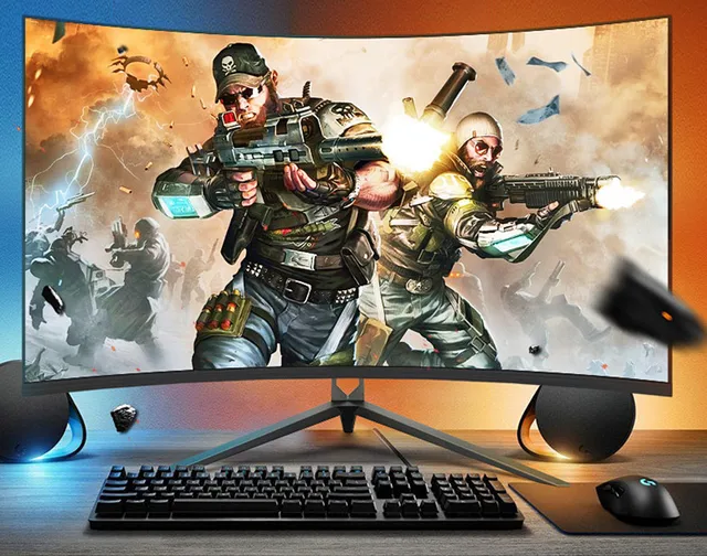 2K resolution 24″ Inch LED screen curved Monitor for Computer 2K 27 ...