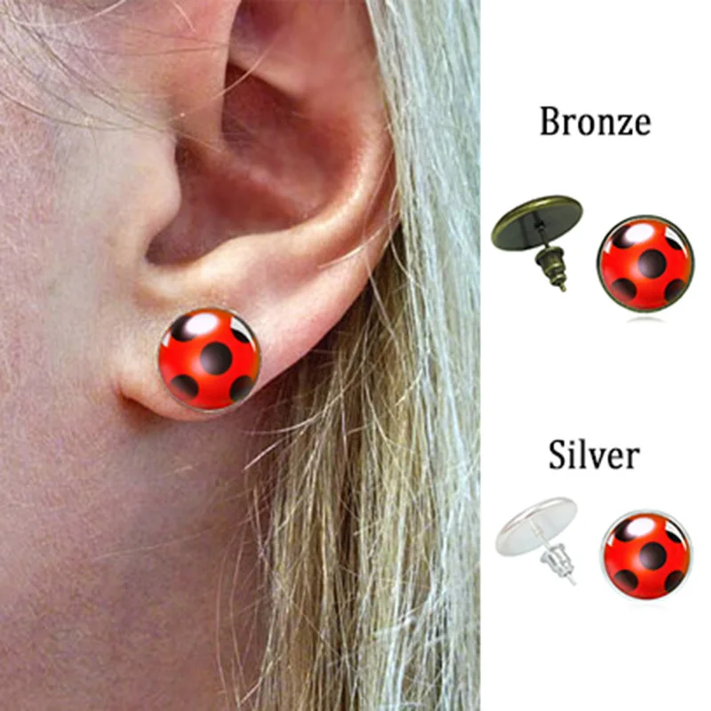 Earrings Women Animal Ladybugs | Miraculous Lady Bug Earrings - Glass ...